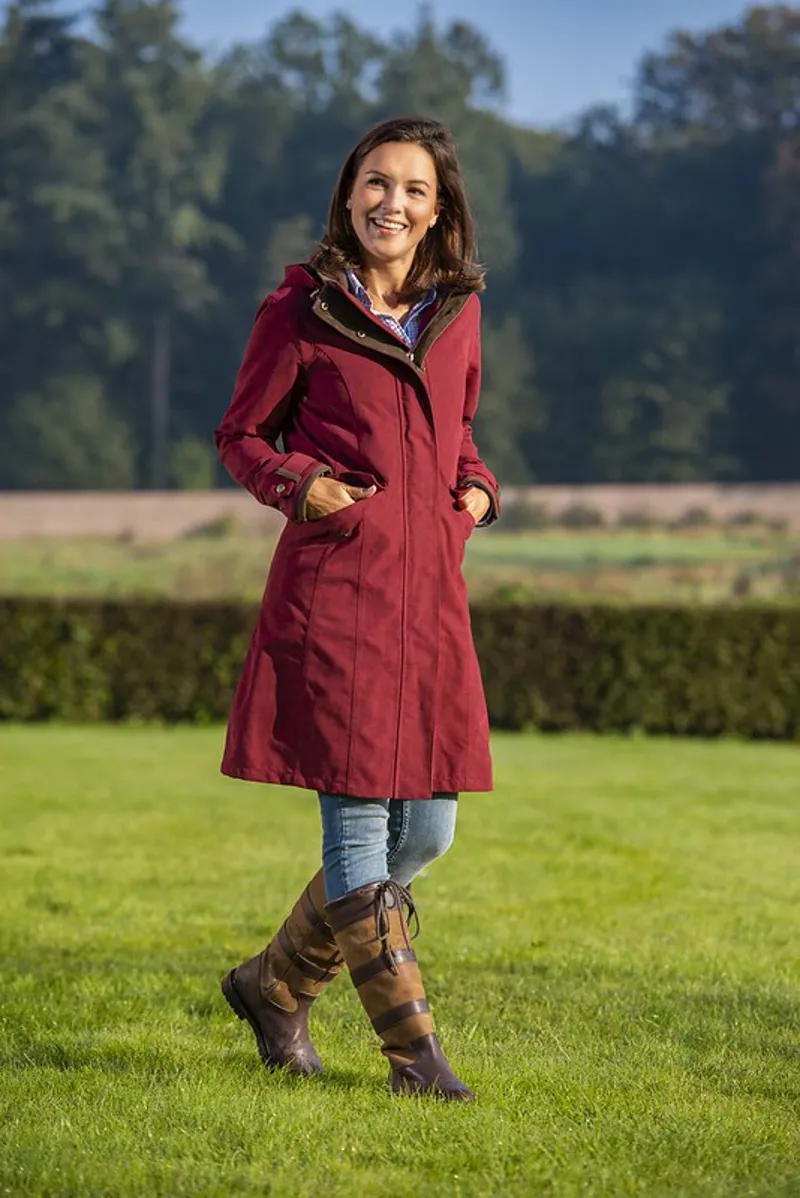 Baleno Ladies Chelsea Waterproof Coat Raspberry