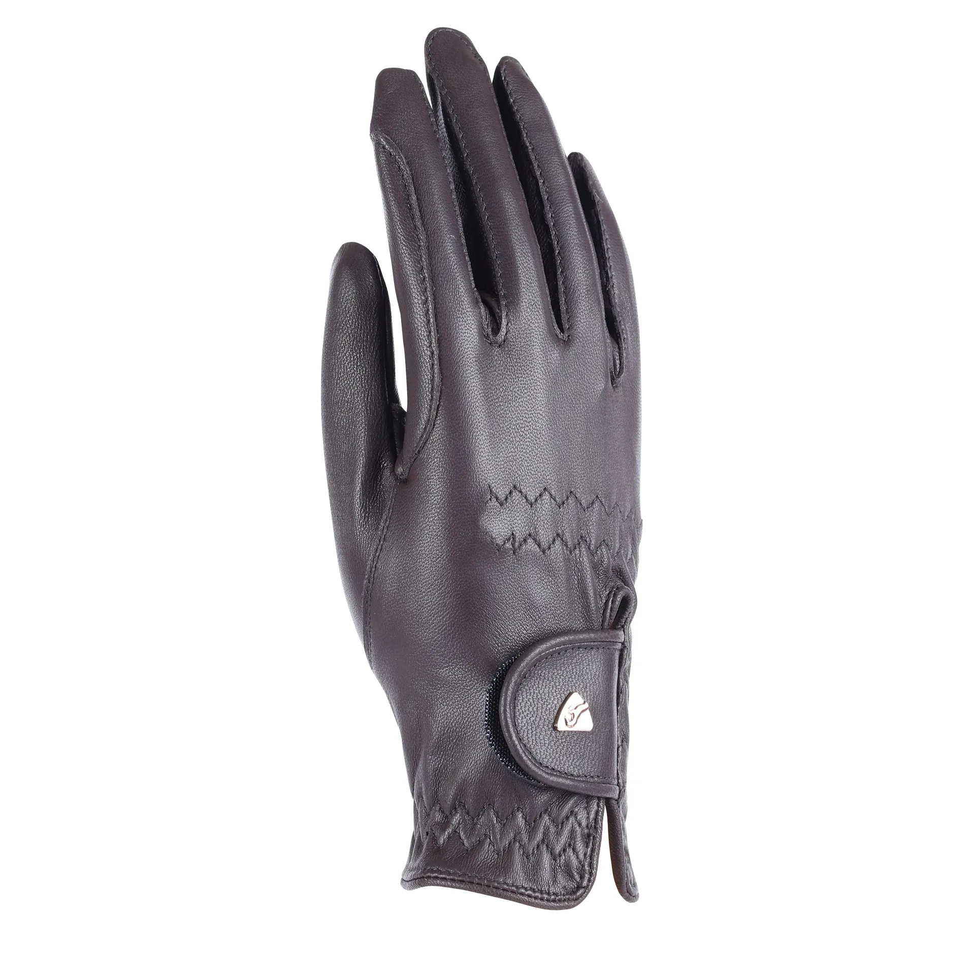 Shires Aubrion Estade Leather Riding Gloves Black